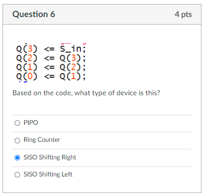 Solved Question 6 4 pts 213)