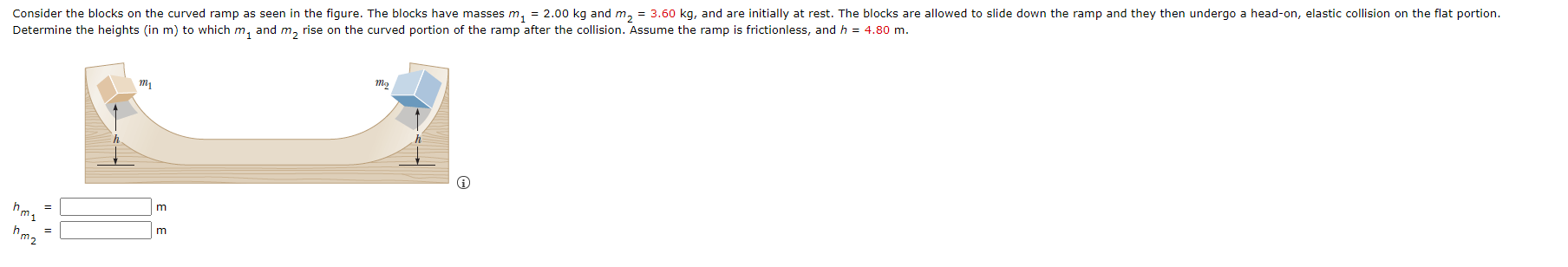 Solved Consider the blocks on the curved ramp as seen in the | Chegg.com