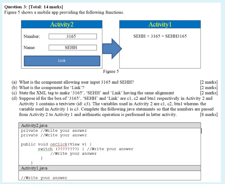 Solved Question 3: [Total: 14 marks] Figure 5 shows a mobile | Chegg.com