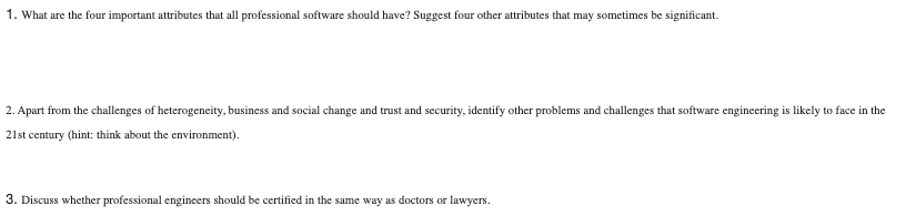 Solved 1. What are the four important attributes that all | Chegg.com