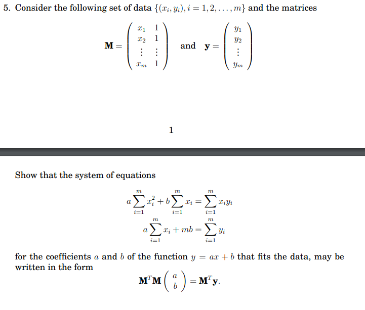 Solved Consider the following set of data | Chegg.com