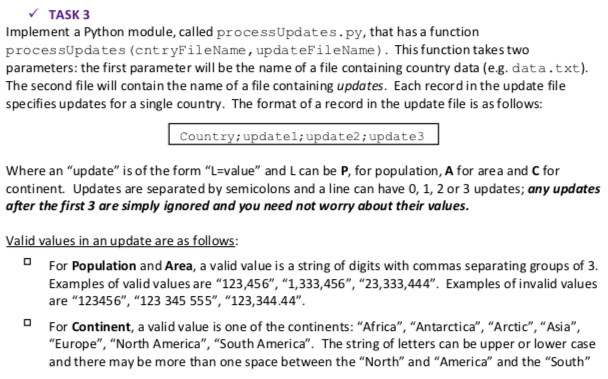 Solved CS1026 Assignment 4: Country Classes Please help! | Chegg.com