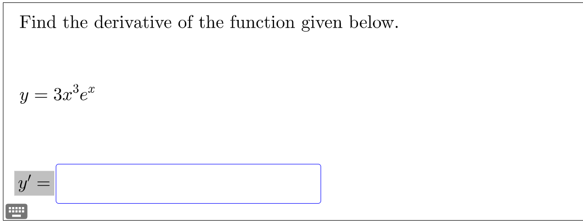 Solved Find the derivative of the function given below. | Chegg.com
