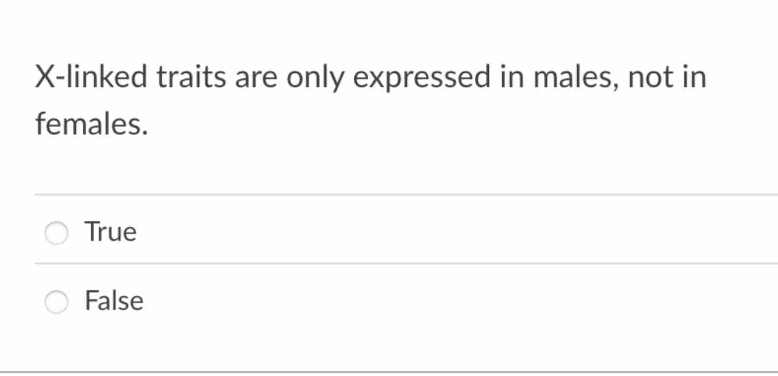 Solved X-linked traits are only expressed in males, not | Chegg.com