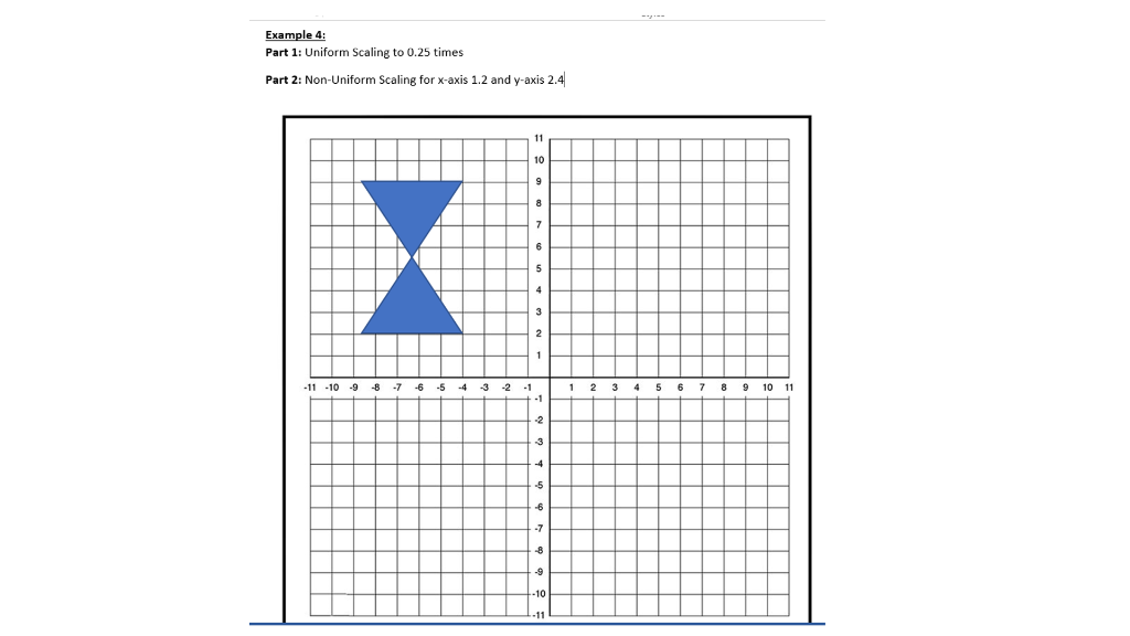 Example 4: Part 1: Uniform Scaling to 0.25 times Part | Chegg.com