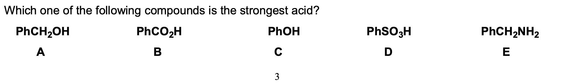 Solved Which one of the following compounds is the strongest | Chegg.com