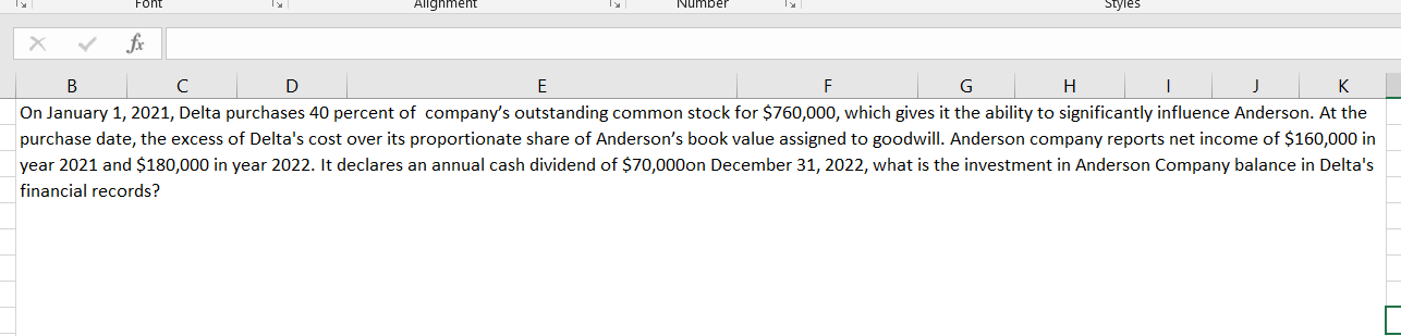 Solved Font Alignment Number fr B с D E F G Н. K On January | Chegg.com