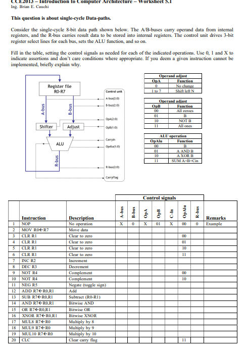 Ing. Brian E. Cauchi This question is about | Chegg.com