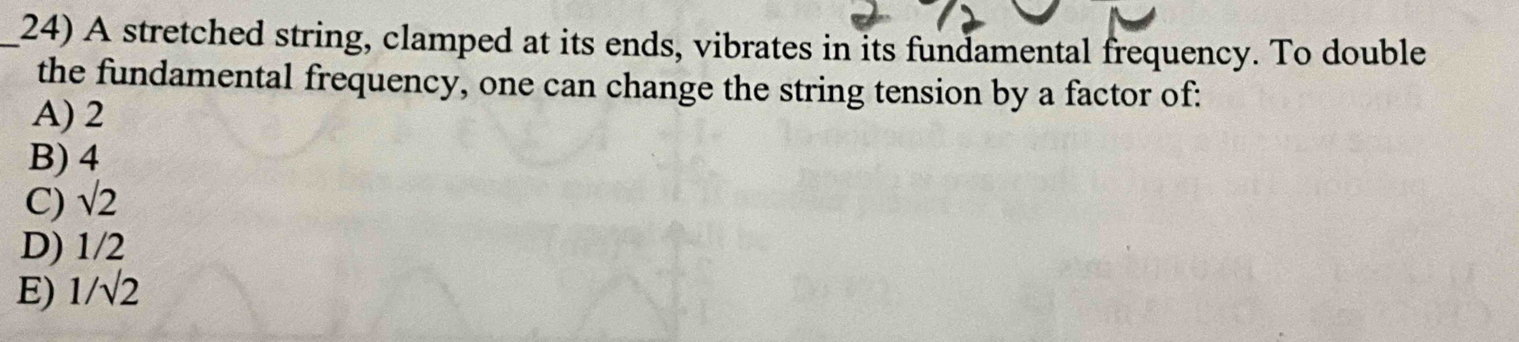 Solved A stretched string, clamped at ﻿its ends, vibrates in | Chegg.com