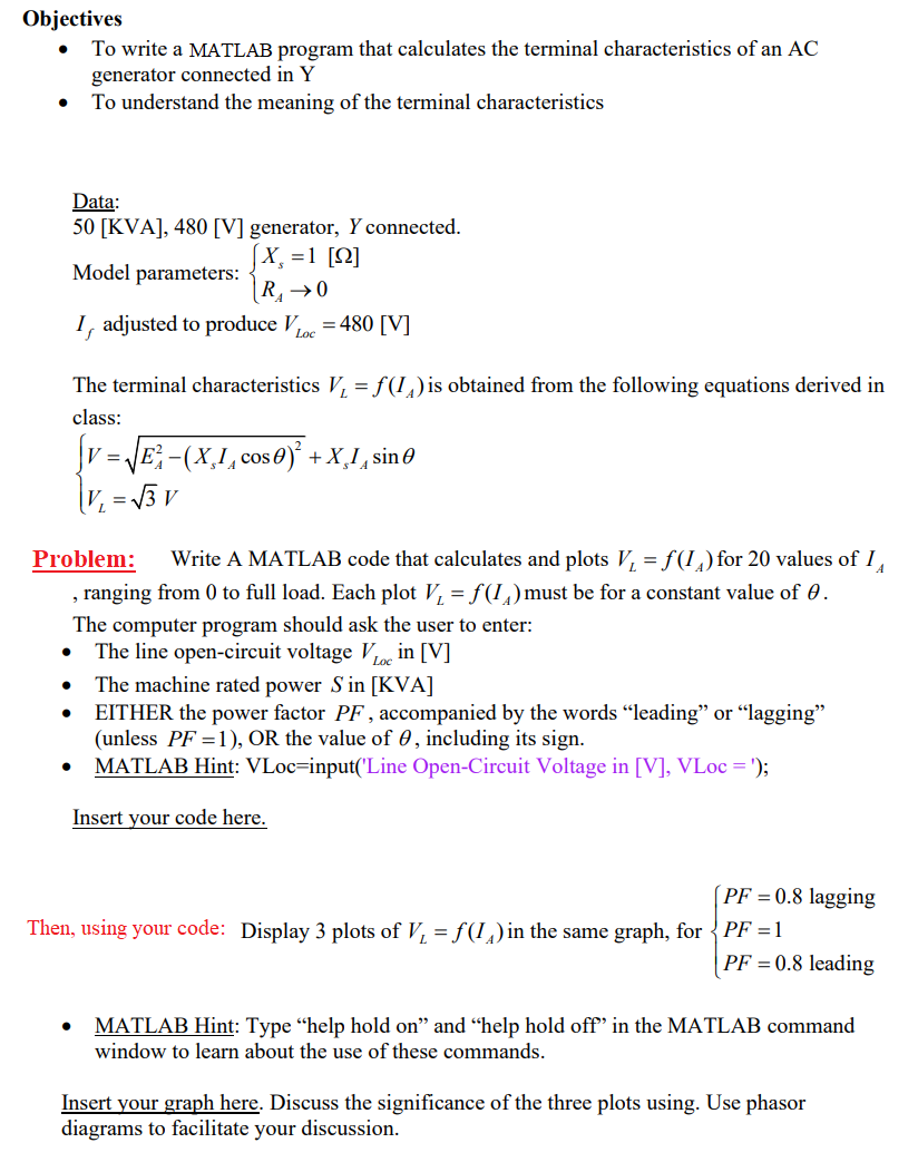 Solved Topic is Electric Energy Systems which requires the | Chegg.com