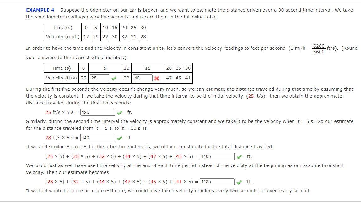 EXAMPLE 4 Suppose the odometer on our car is broken | Chegg.com