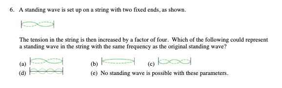 Solved 6. A standing wave is set up on a string with two | Chegg.com