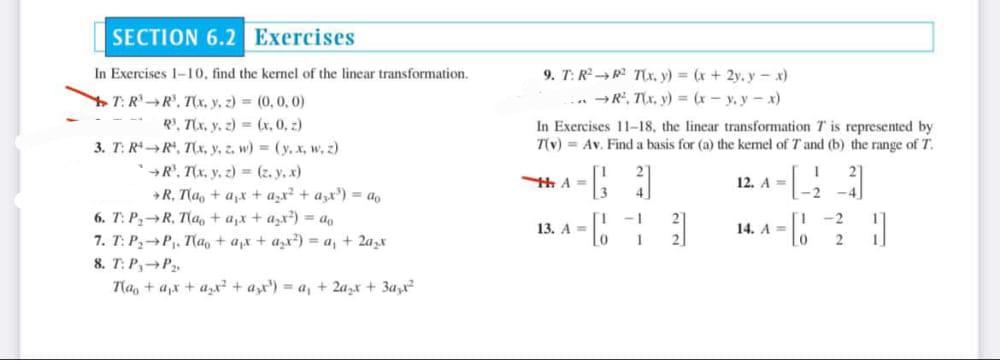 Solved SECTION 6.2 Exercises In Exercises 1-10. find the | Chegg.com