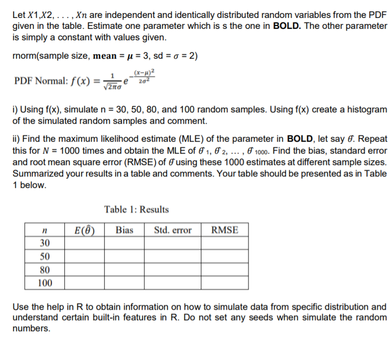 Let X1,82, ..., Xn are independent and identically | Chegg.com
