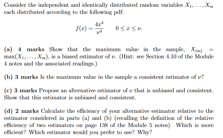 Solved > Consider the independent and identically | Chegg.com