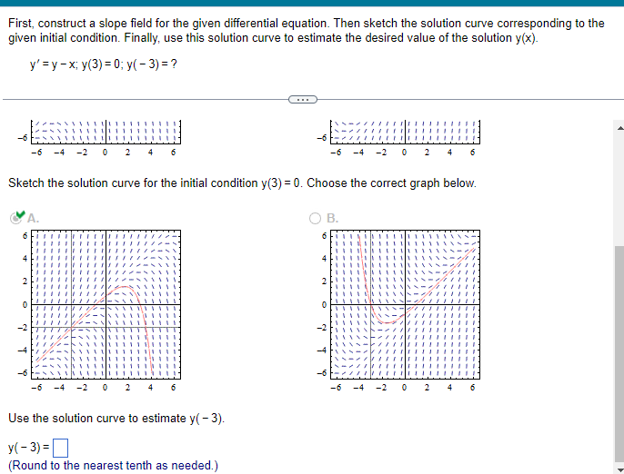 Solved First, construct a slope field for the given | Chegg.com