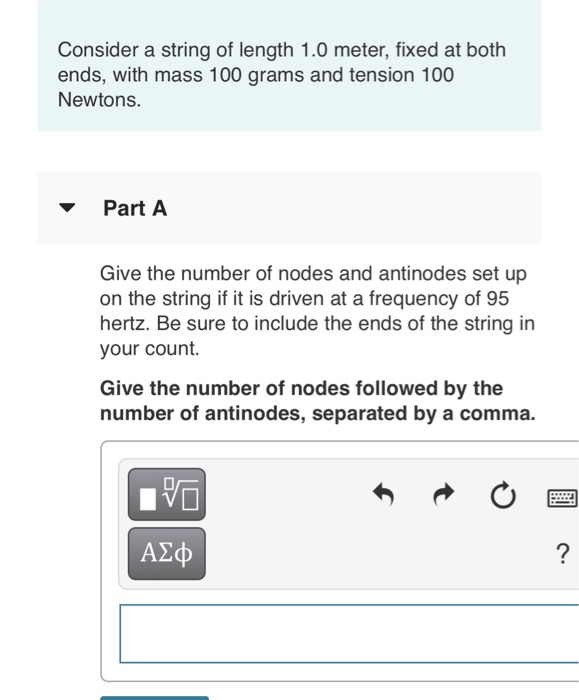 Solved Consider a string of length 1.0 meter, fixed at both | Chegg.com