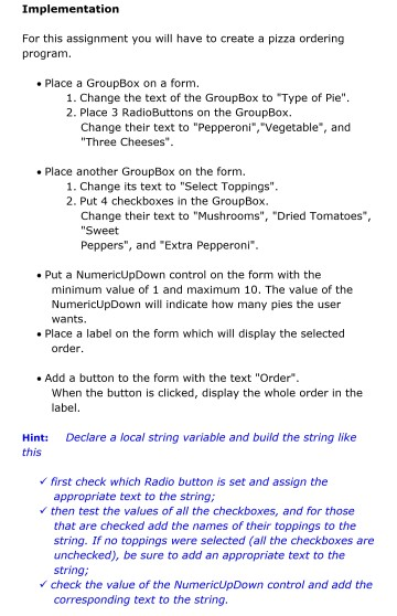 Solved Properties of the form and controls Object Property | Chegg.com