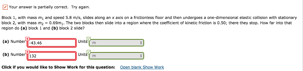 Solved Your answer is partially correct. Try again Block 1, | Chegg.com