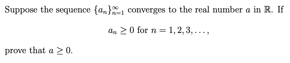 Solved Suppose the sequence {a_(n)}_(n=1)^(oo) converges to | Chegg.com