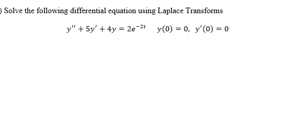 Solved Solve The Following Differential Equation Using Chegg