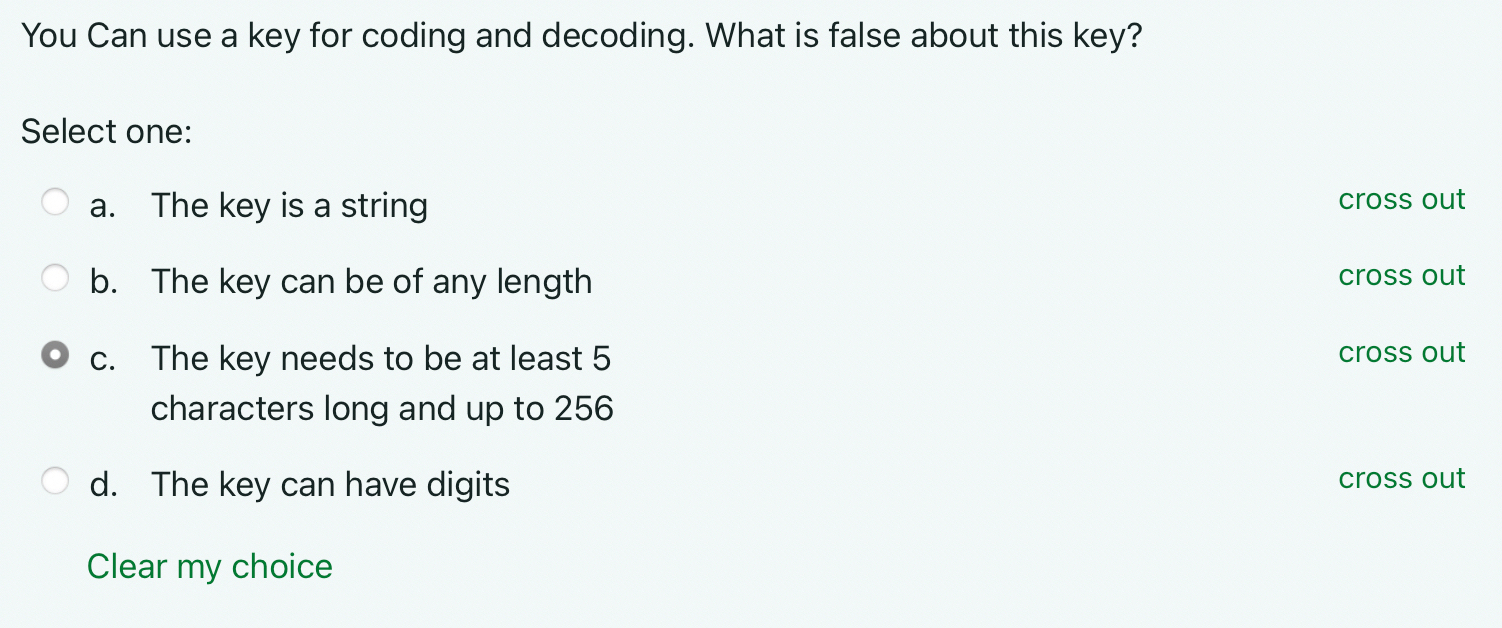 Solved You Can use a key for coding and decoding. What is | Chegg.com