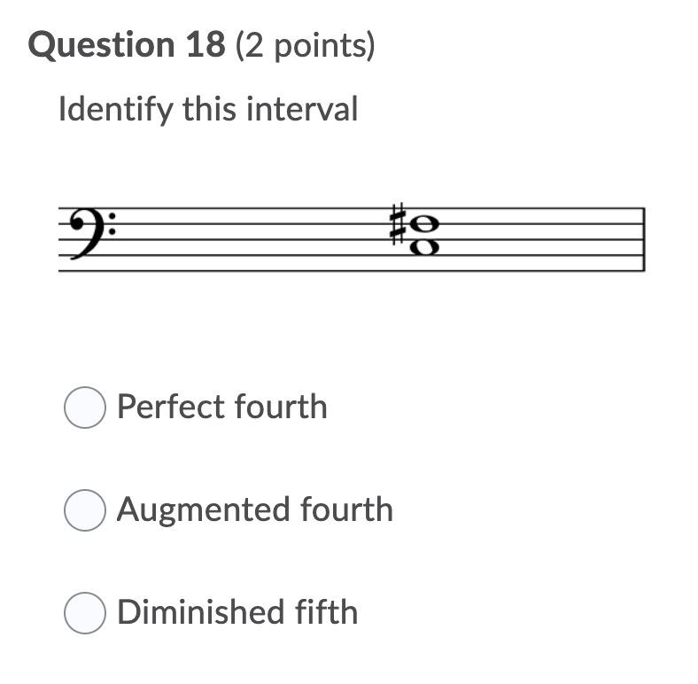 Solved Question 18 (2 points) Identify this interval to O | Chegg.com