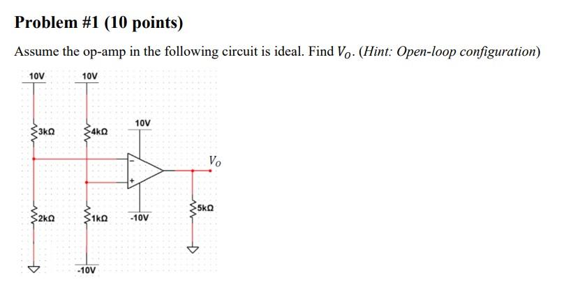 Solved Assume the op-amp in the following circuit is ideal. | Chegg.com