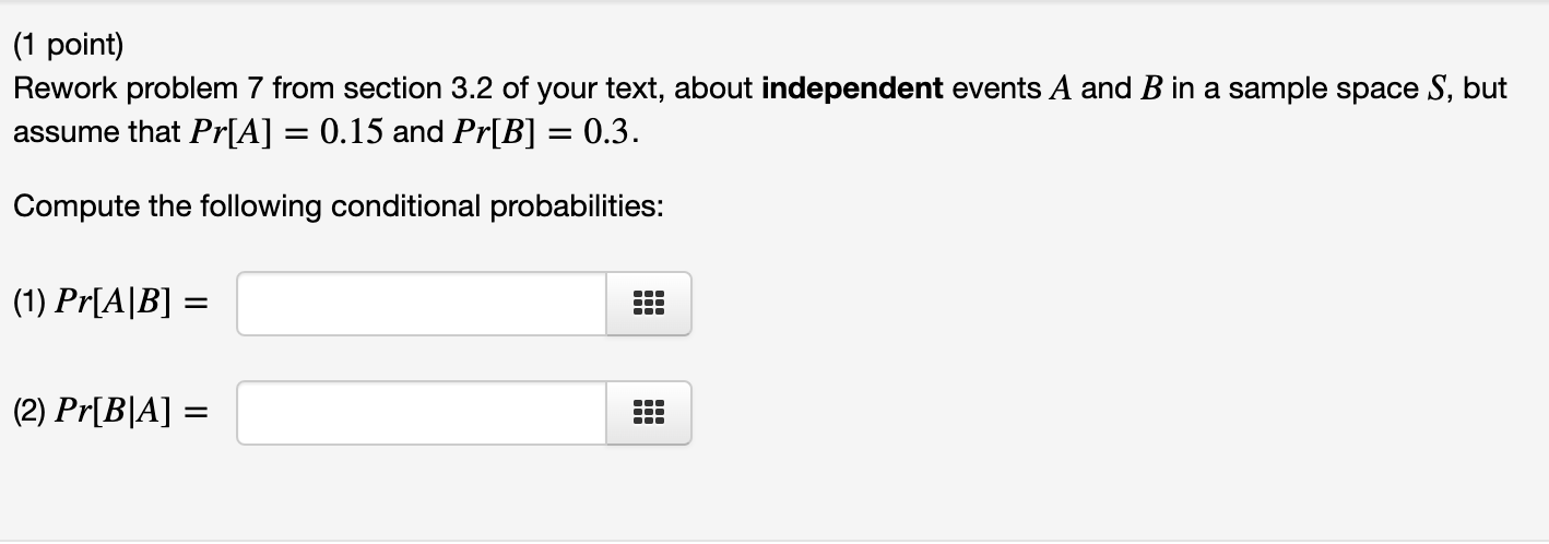 Solved Rework problem 7 from section 3.2 of your text, about | Chegg.com