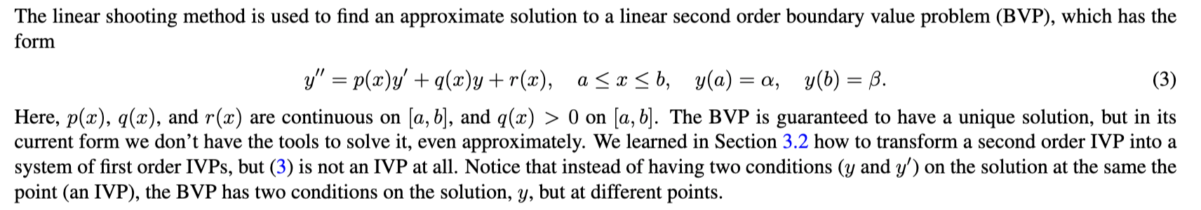 The linear shooting method is used to find an | Chegg.com