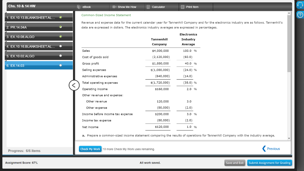 Solved Chs. 10 & 14 HW eBook Show Me How Calculator E Print | Chegg.com