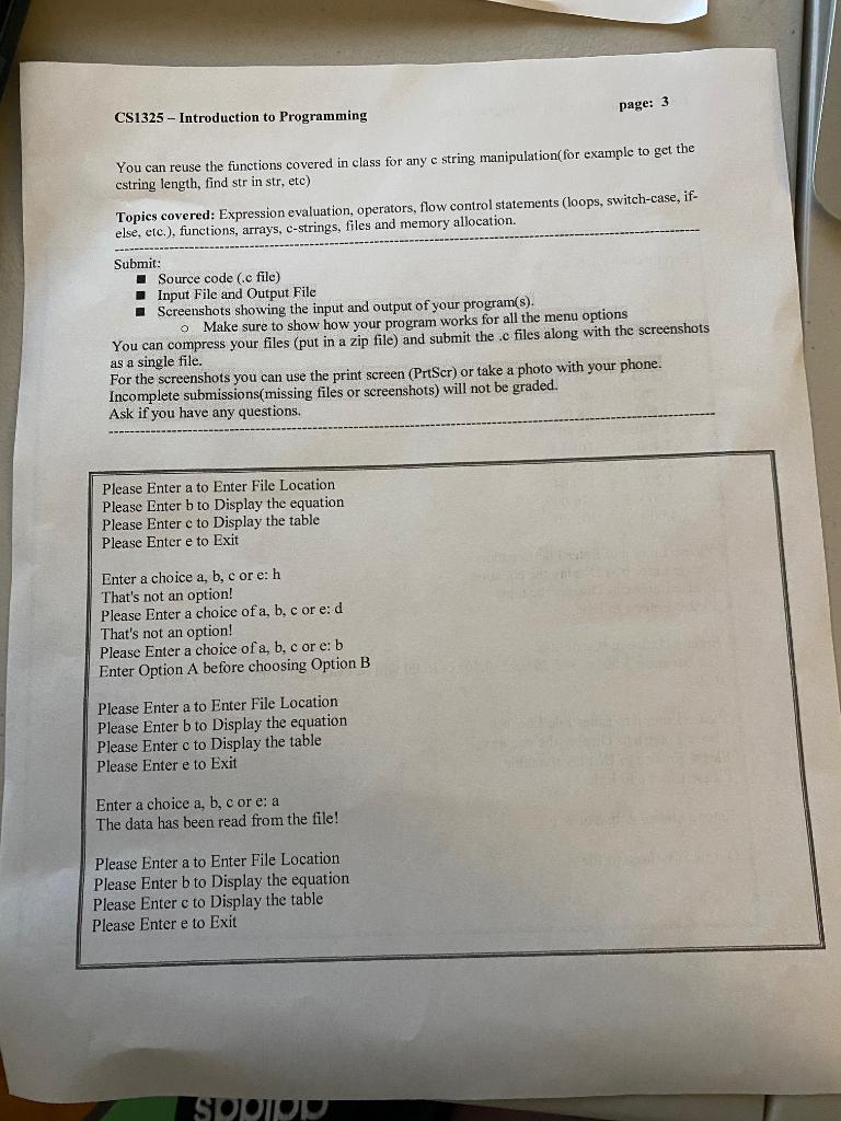 Solved Please write in C program. Your eighth assignment | Chegg.com