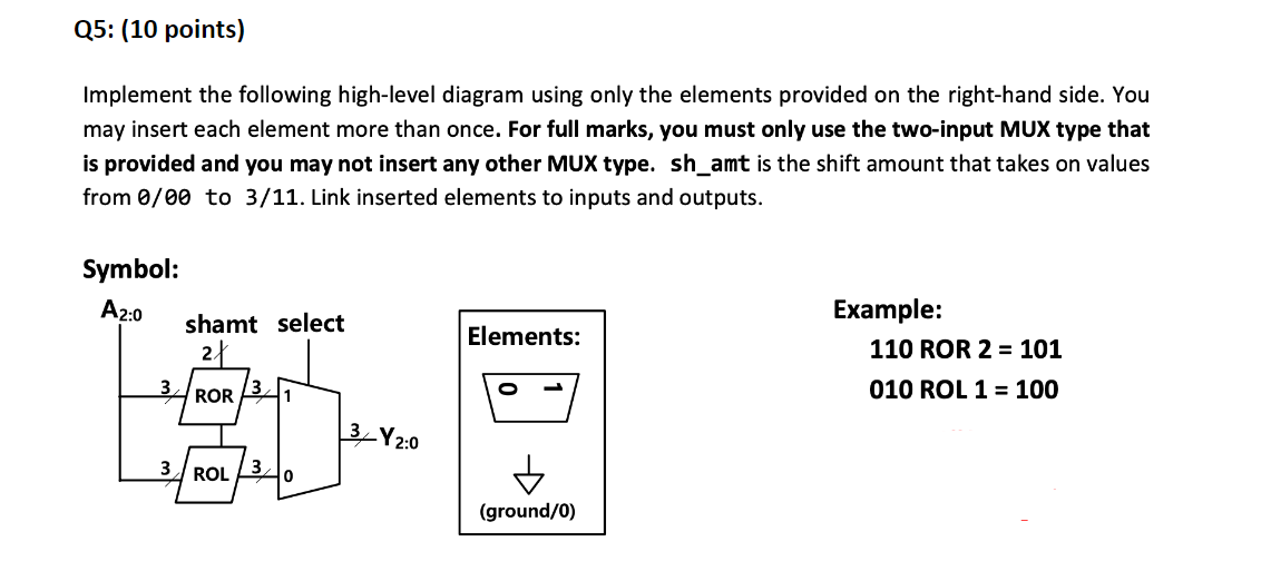 Implement the following high-level diagram using only | Chegg.com