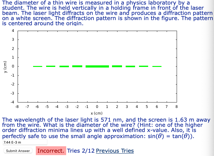 [Solved]: The diameter of a thin wire is measured in a phy