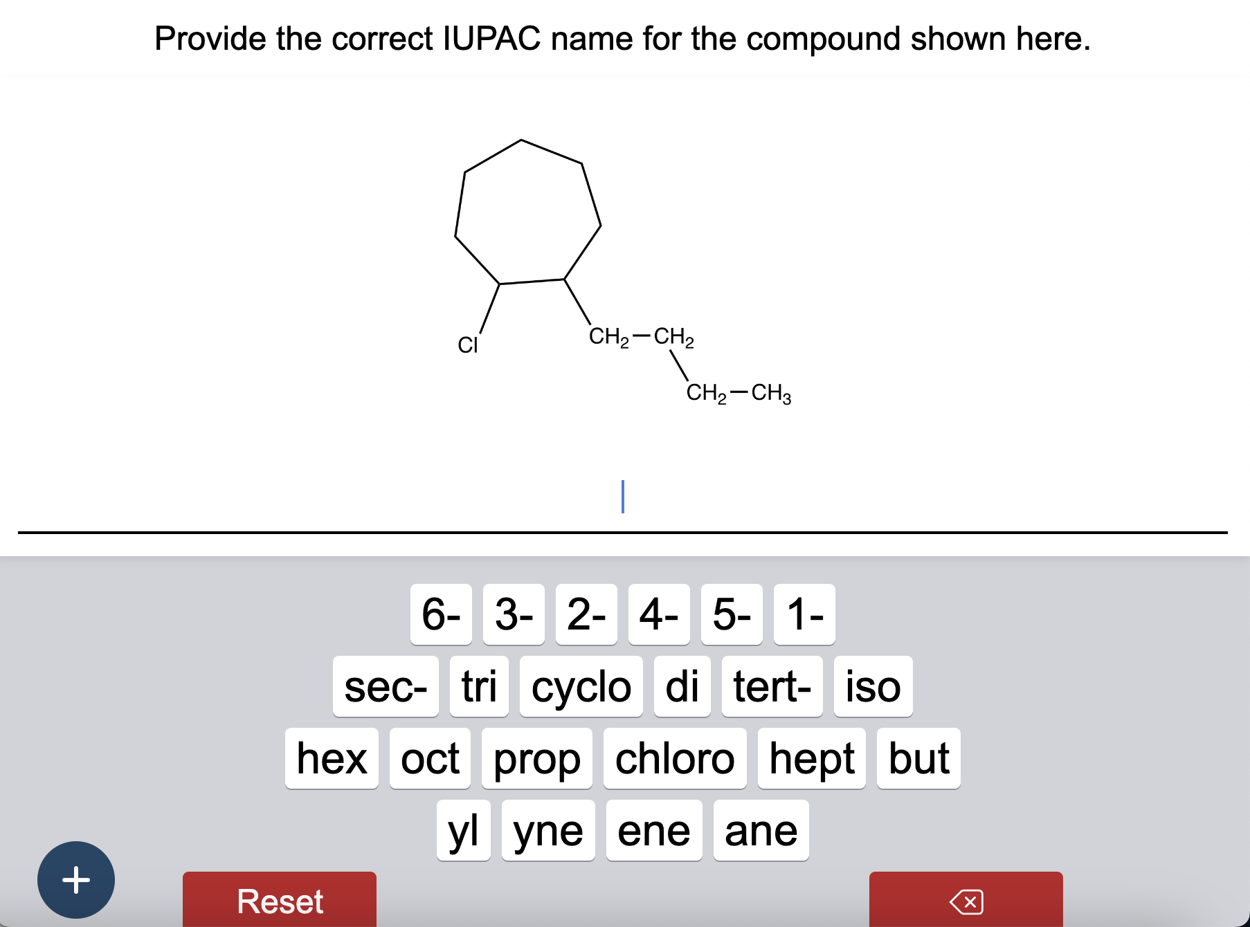 Solved Provide the correct IUPAC name for the compound shown | Chegg.com