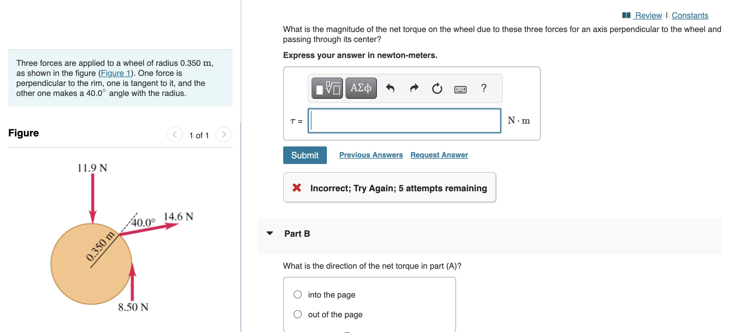 Solved What is the magnitude of the net torque on the wheel | Chegg.com