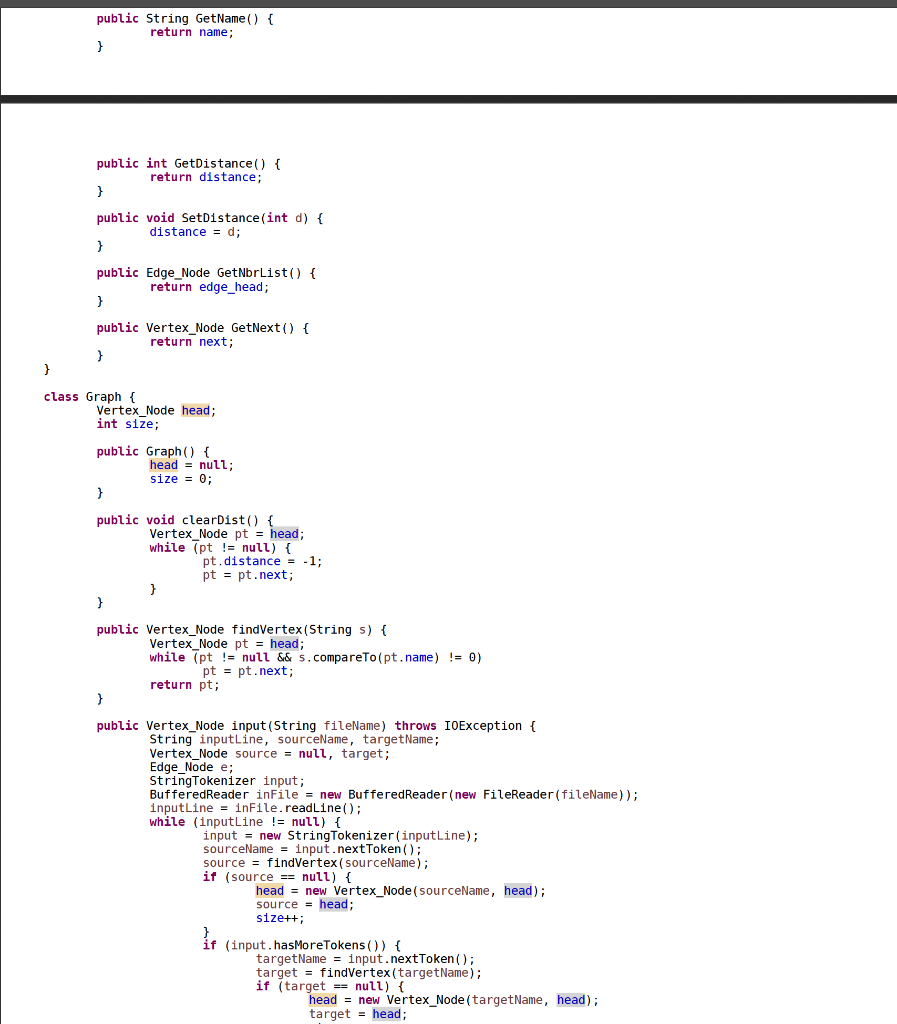 Solved Write a program that outputs the breadth first search | Chegg.com