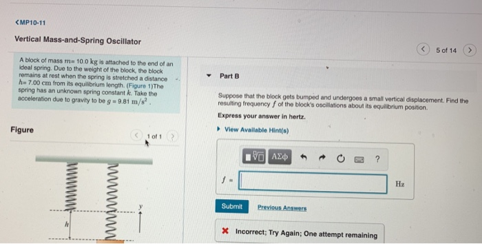 Solved MP10-11 Vertical Mass-and-Spring Oscillator