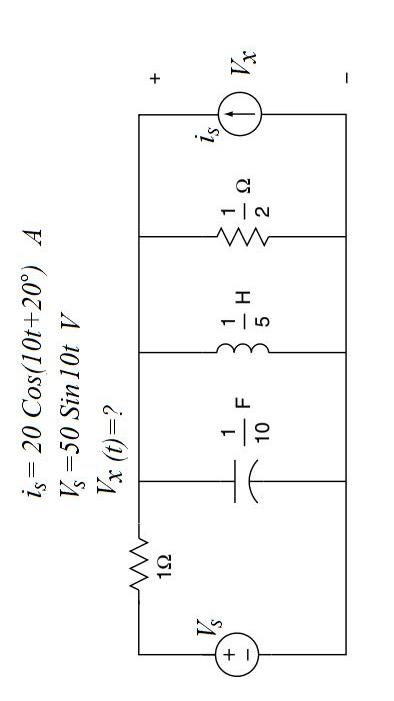 Solved Calculate the voltage value Vx(t) in the circuit | Chegg.com