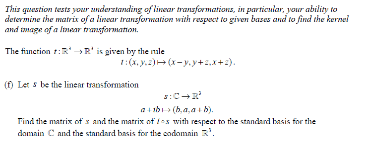 Solved This question tests your understanding of linear | Chegg.com