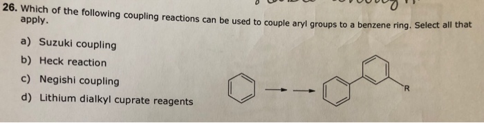Solved which of the following coupling reactions can be used | Chegg.com