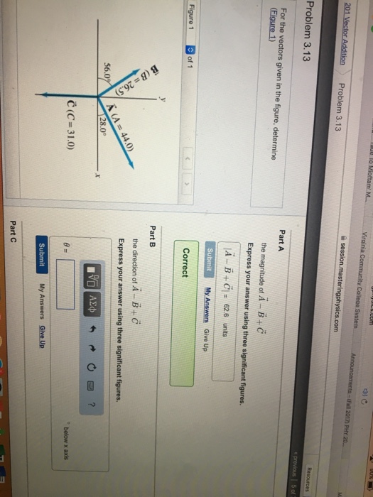 Solved For the vectors given in the figure, determine the | Chegg.com