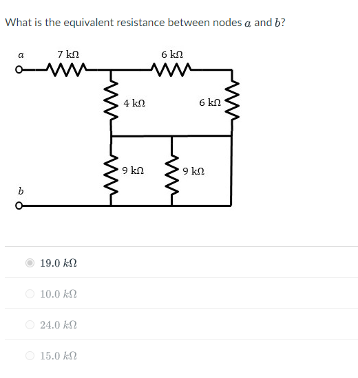 What is the equivalent resistance between nodes a and | Chegg.com