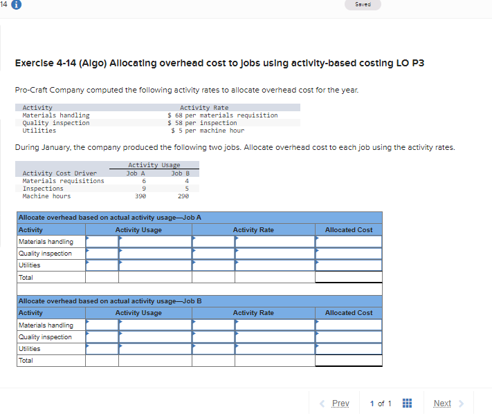 Solved Exercise 4-14 (Algo) Allocating overhead cost to jobs | Chegg.com Solved Exercise 4-14 (Algo) Allocating overhead cost to jobs | Chegg.com