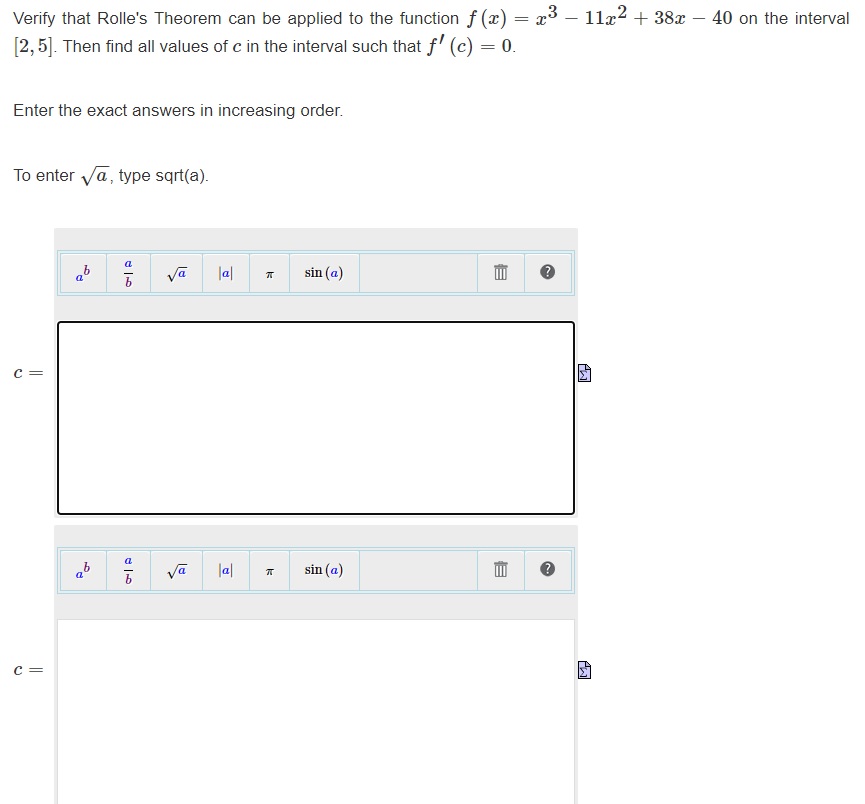 Solved Verify that Rolle's Theorem can be applied to the | Chegg.com