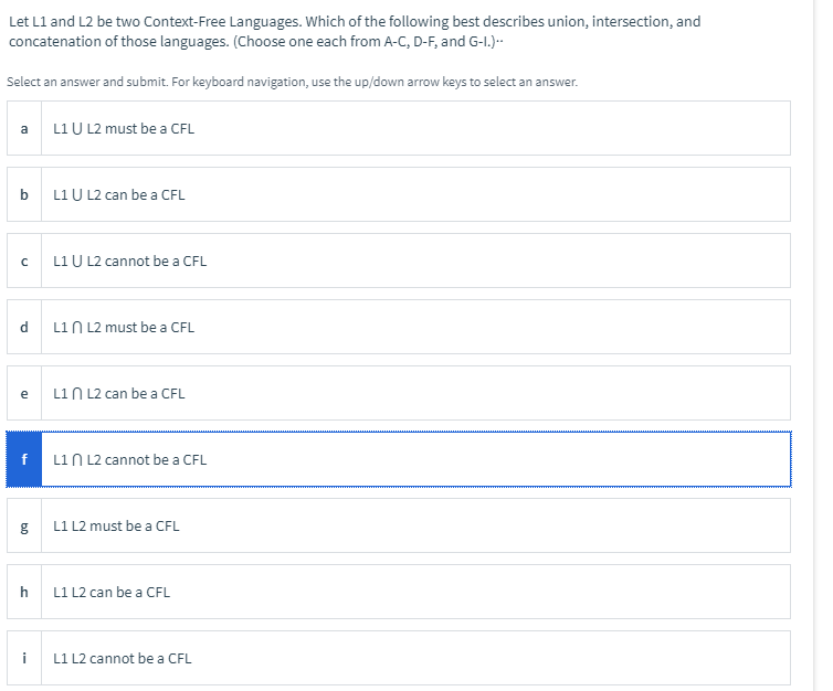 Solved Let L1 and L2 be two Context-Free Languages. Which of | Chegg.com