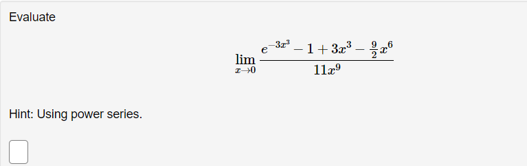 Solved limit as x approaches 0 | Chegg.com