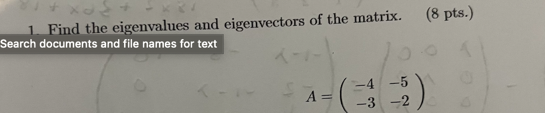 Solved find the eigenvalues and eigenvectors of the matrix | Chegg.com