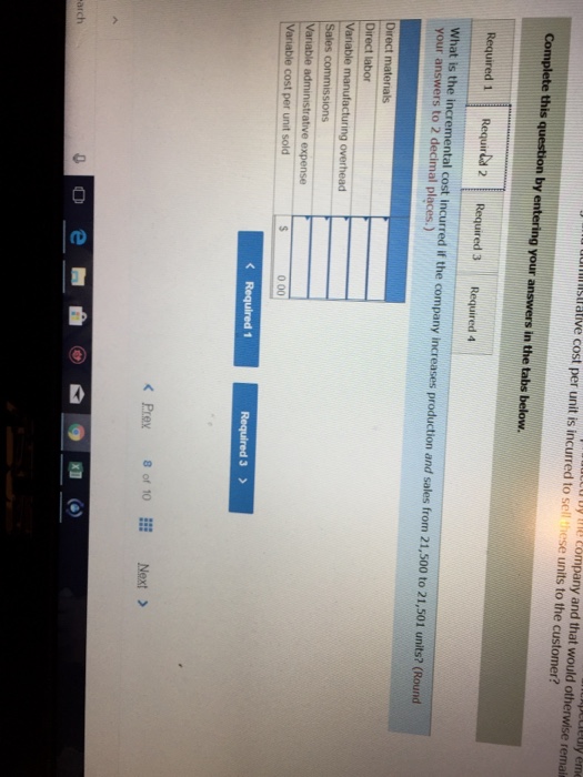 Solved Kubin Company's relevant range of production is | Chegg.com