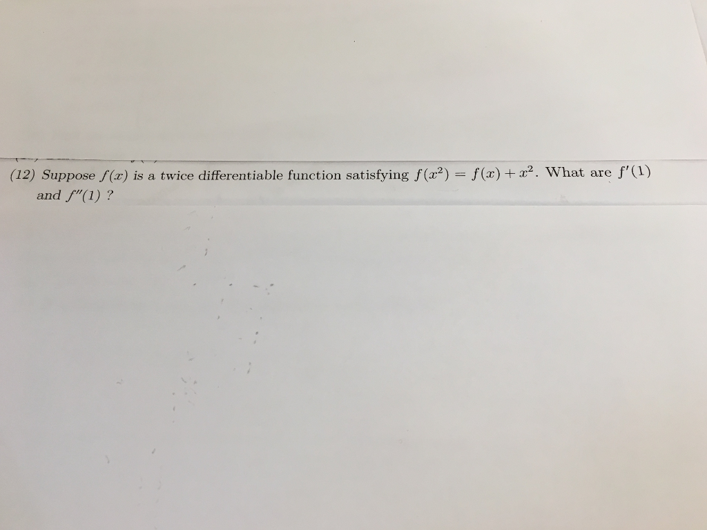 Solved Suppose f(x) is a twice differentiable function | Chegg.com